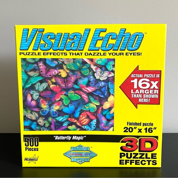 Hobbico | Toys | Visual Echo 3d Puzzle Effects Butterfly Magic 50 Pc ...